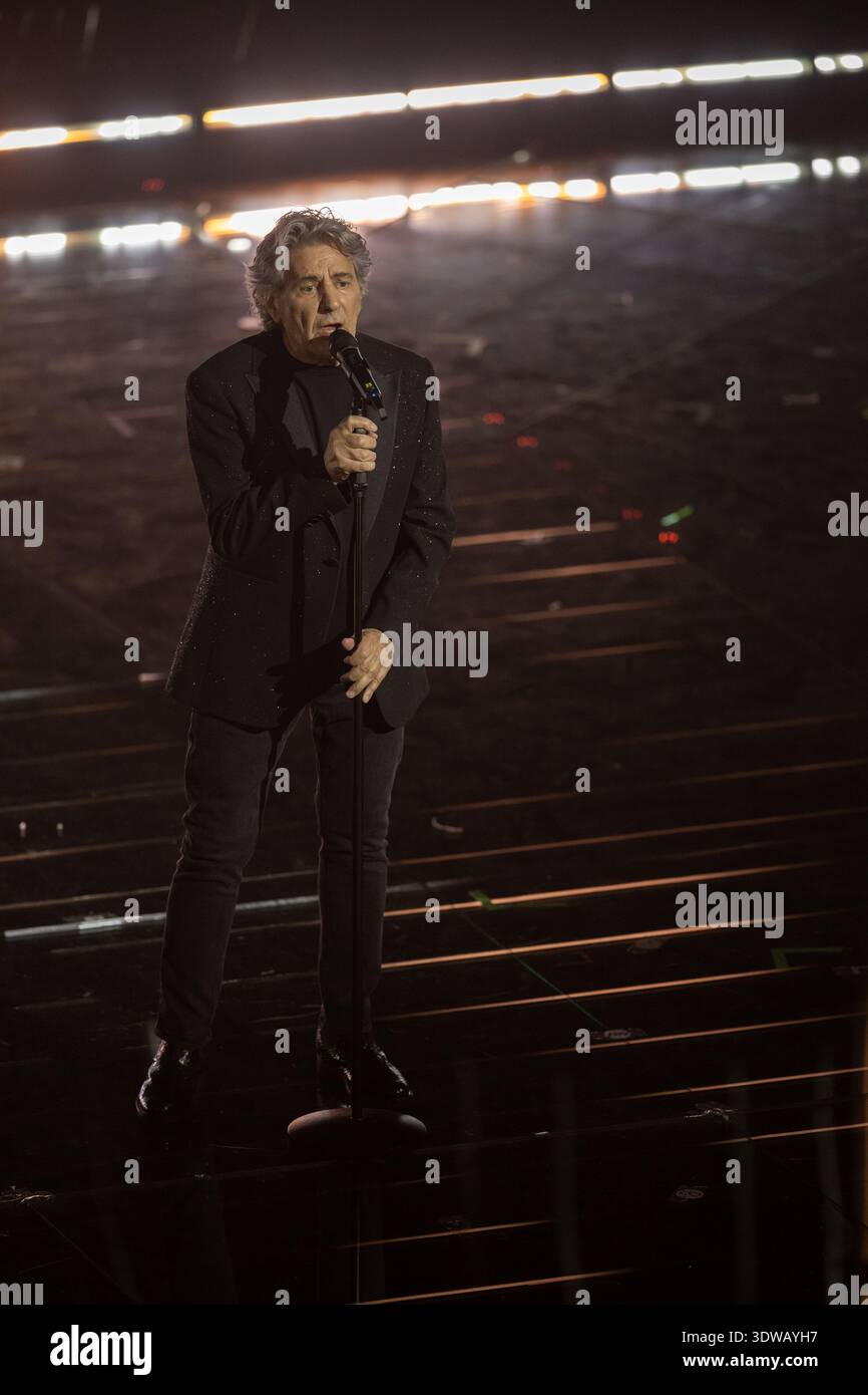 Fausto Leali attends the 76th Sanremo Music Festival 2026 at Teatro ...