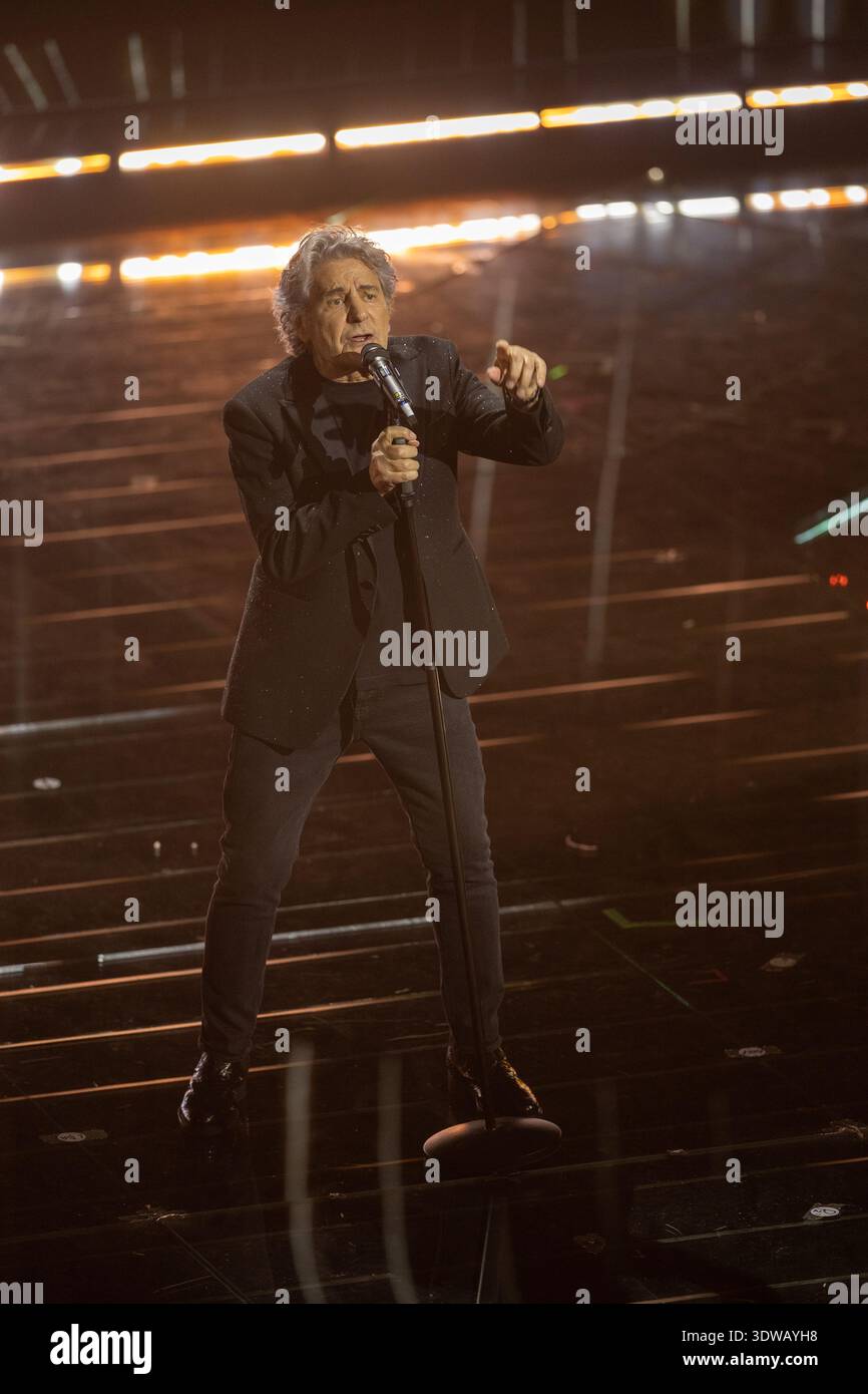 Fausto Leali attends the 76th Sanremo Music Festival 2026 at Teatro ...