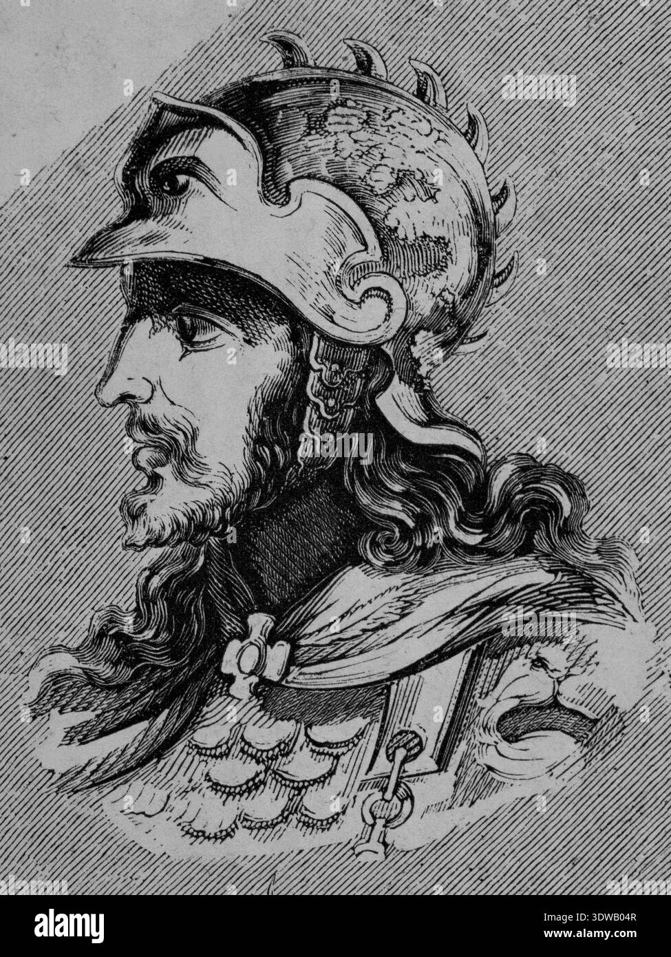 Athaulf (c. 370-415). King of the Visigoths from 410-415. Engraving ...