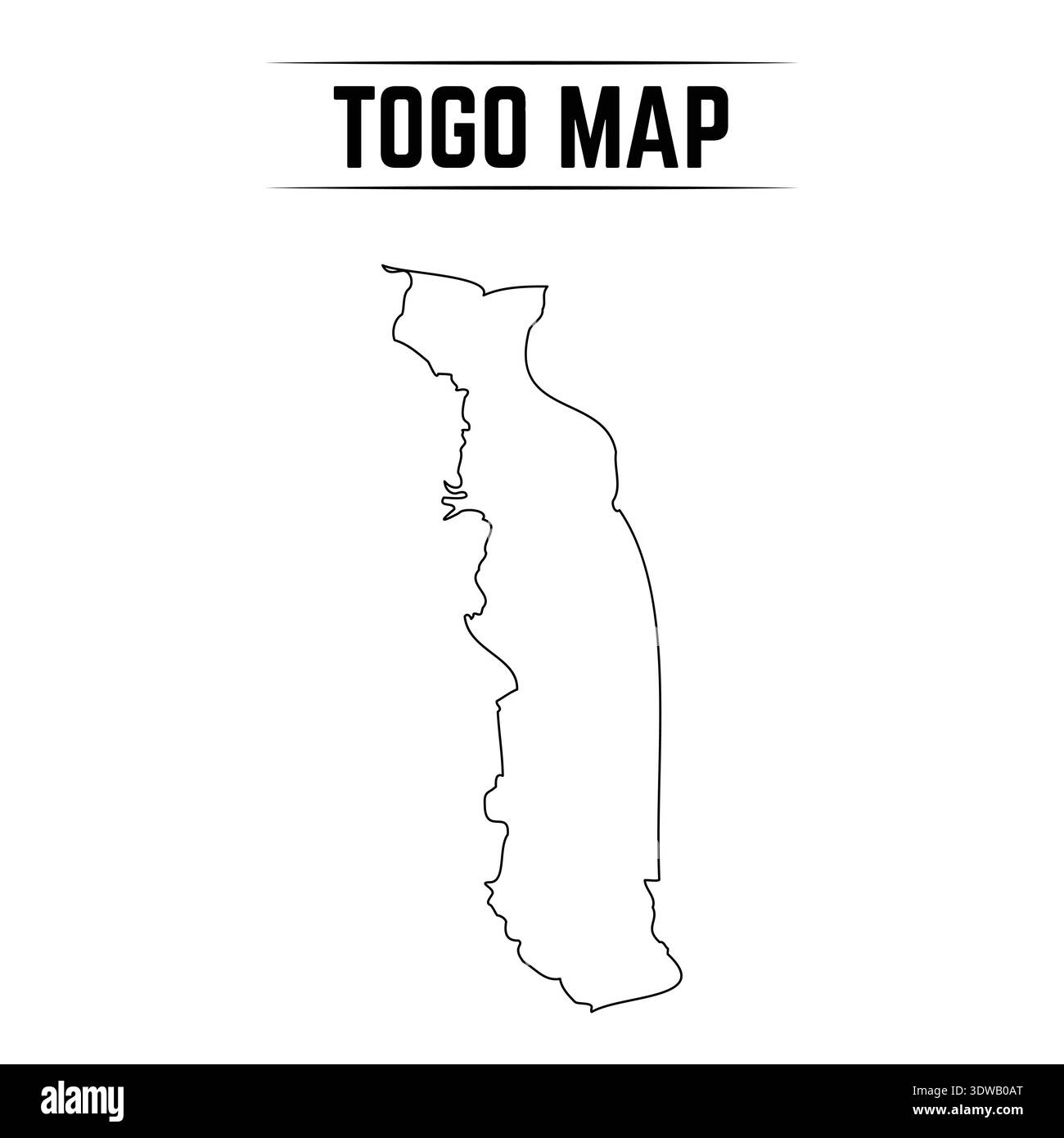 Outline Simple Map of Togo, can be used for business designs ...