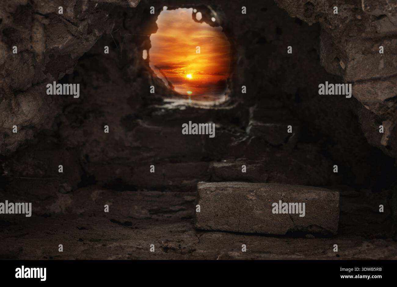 Easter resurrection concept. Jesus Christ resurrection. Empty tomb of ...