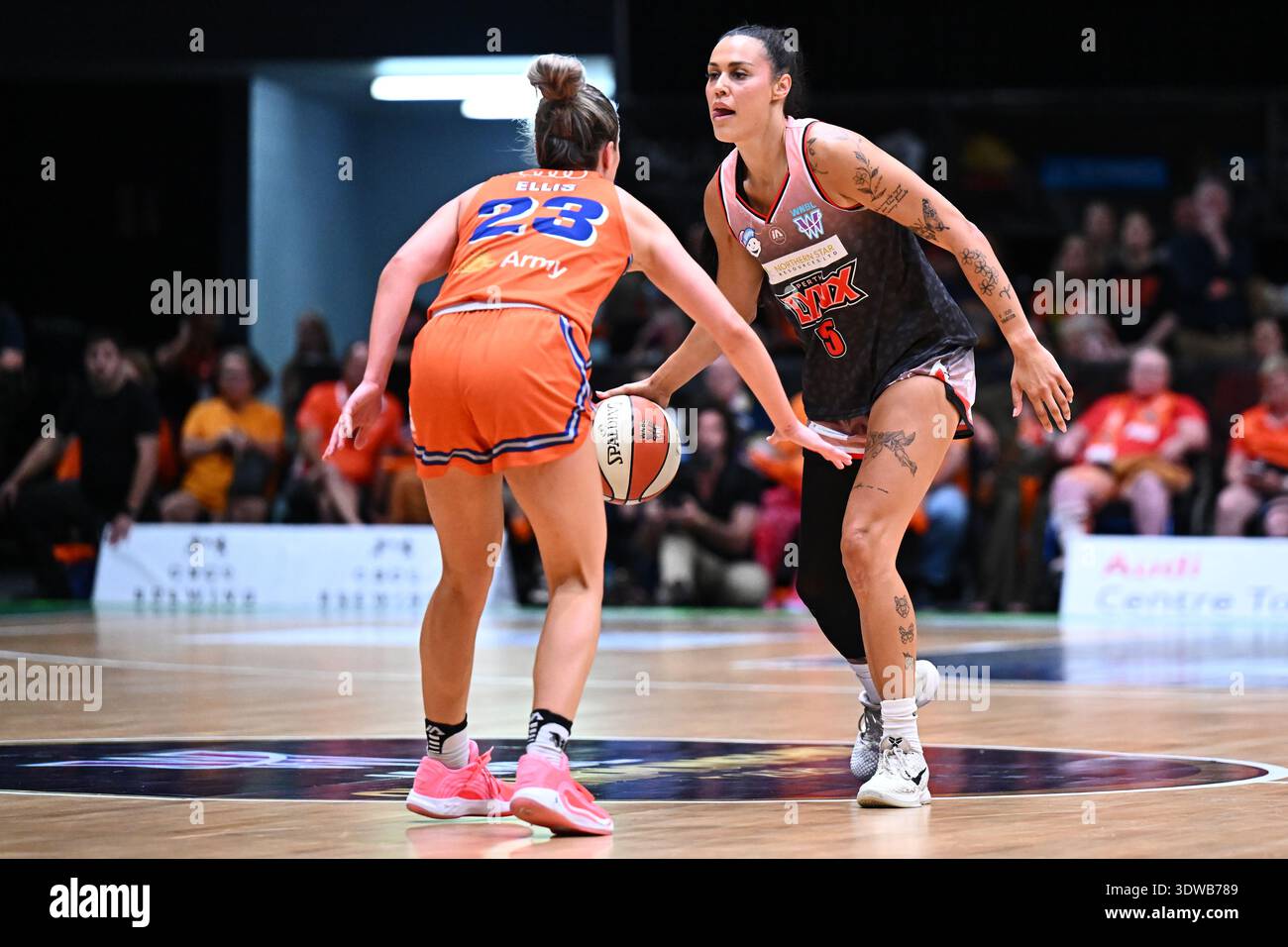 Ally Wilson of the Perth Lynx dribbles during game 1 of the WNBL Final ...