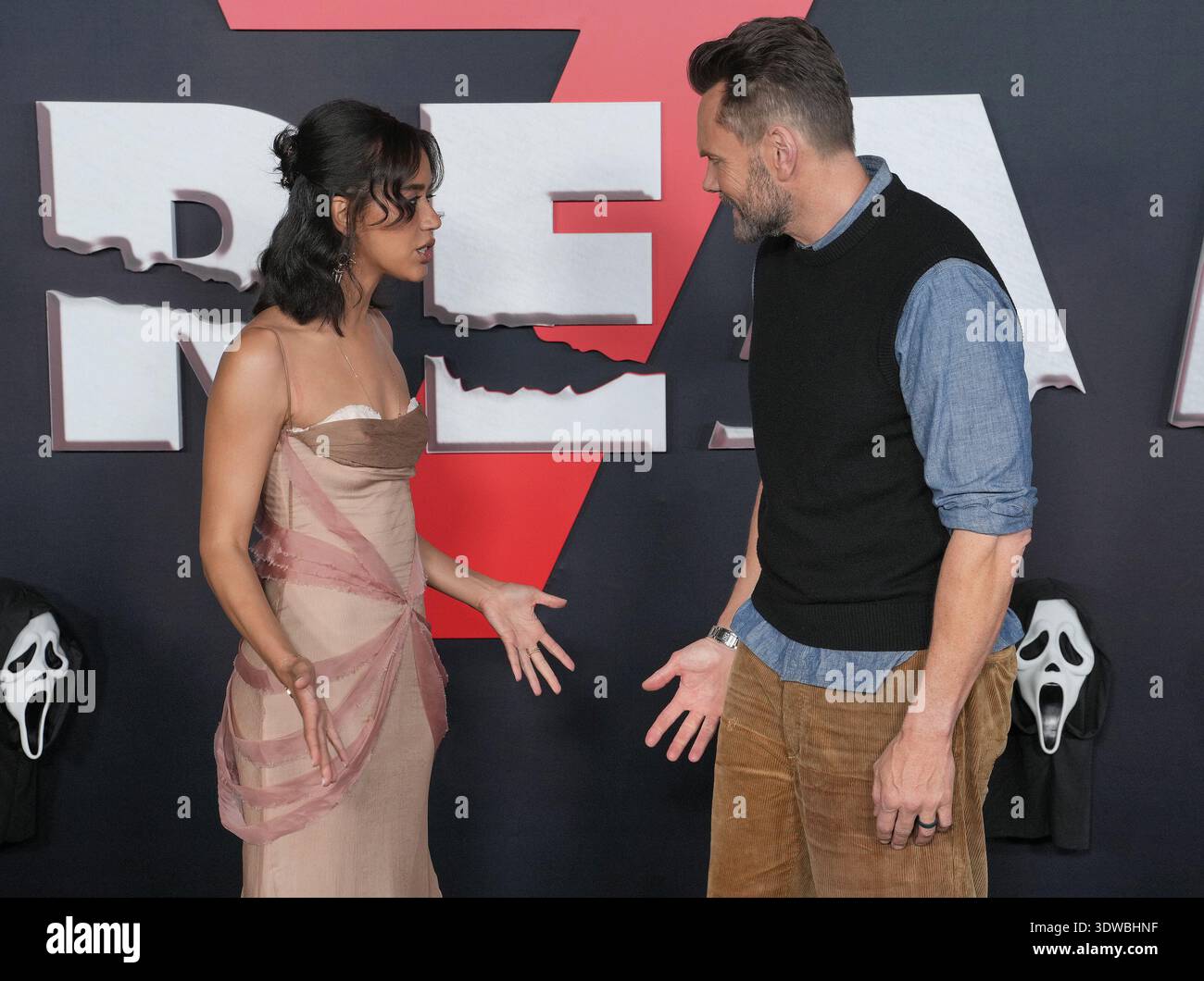 (L-R) Jasmin Savoy Brown and Joel McHale at the Paramount Pictures ...
