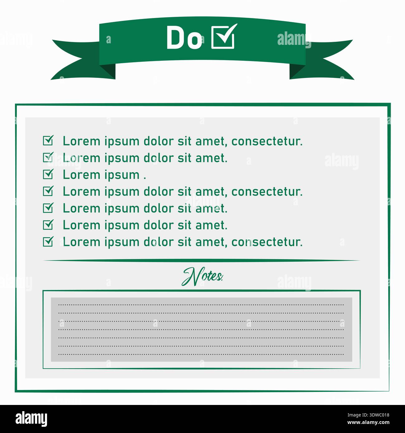Printable notes list template designs Stock Vector Images - Alamy