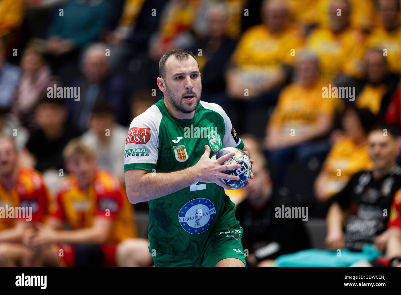 Svendborg, Denmark. 25th, February 2026. Dejan Manaskov (2) of HC ...