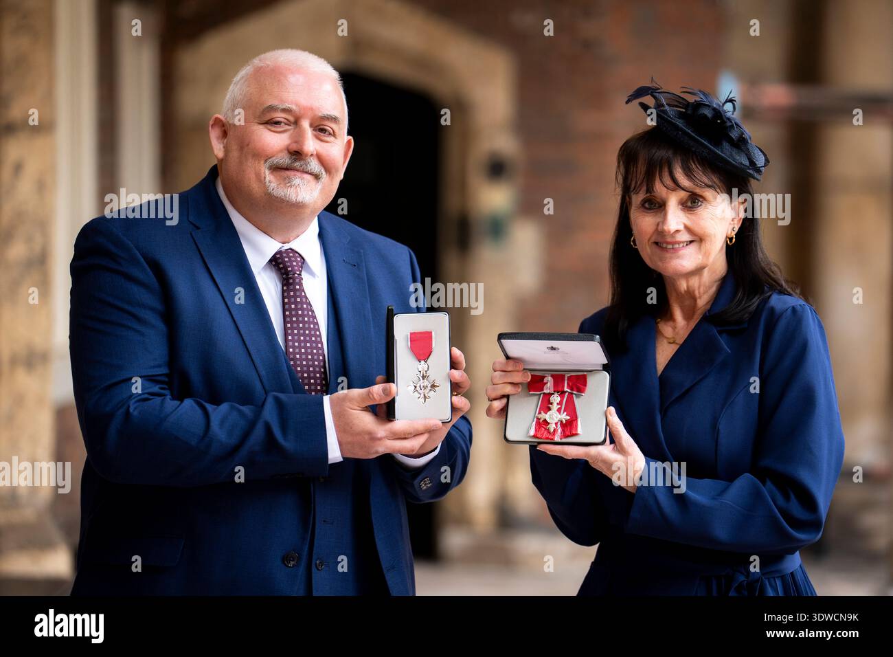 David Cook and Susan Cook after being made a Member of the Order of the ...