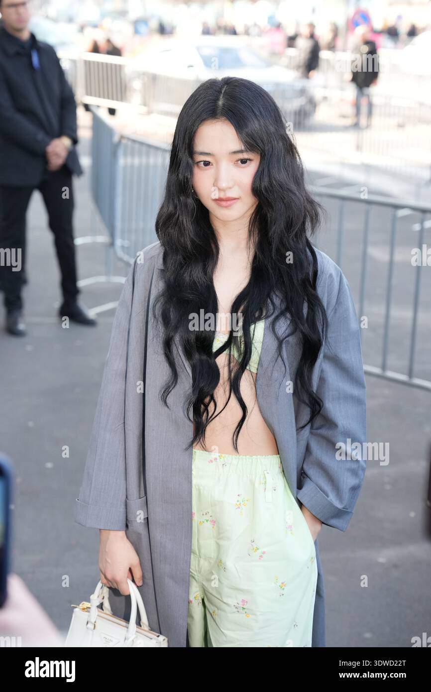 Yang Mi arrives for the Prada Fall/Winter 2026-2027 Women's collection ...