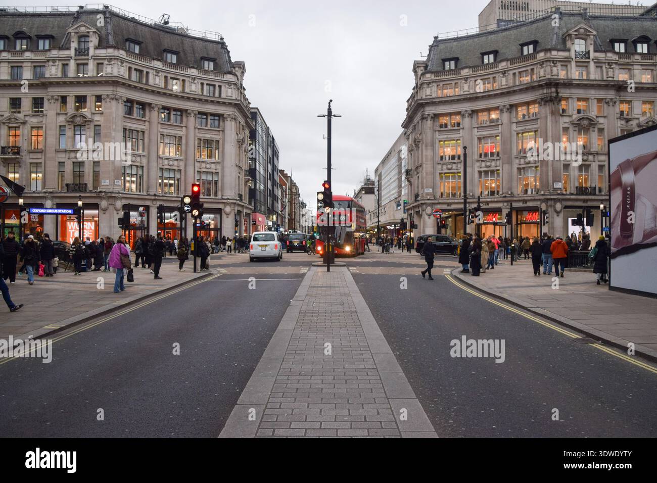 London, UK. 26th February 2026. A view of Oxford Street and Oxford ...
