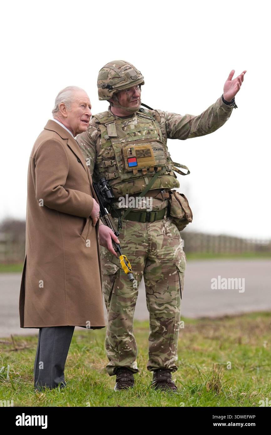 RETRANSMITTED CORRECTING LOCATION King Charles III during a visit to ...
