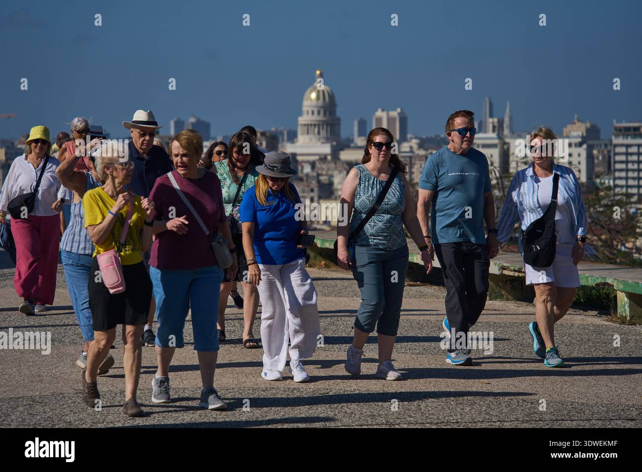 Tourist walk through Havana, Cuba, Thursday, Feb. 26, 2026. (AP Photo ...