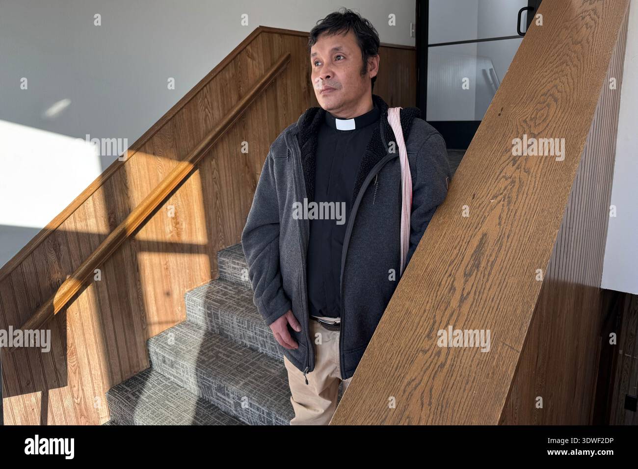 Saw Ba Mya James, an ethnic Karen refugee from Myanmar, stands for a ...
