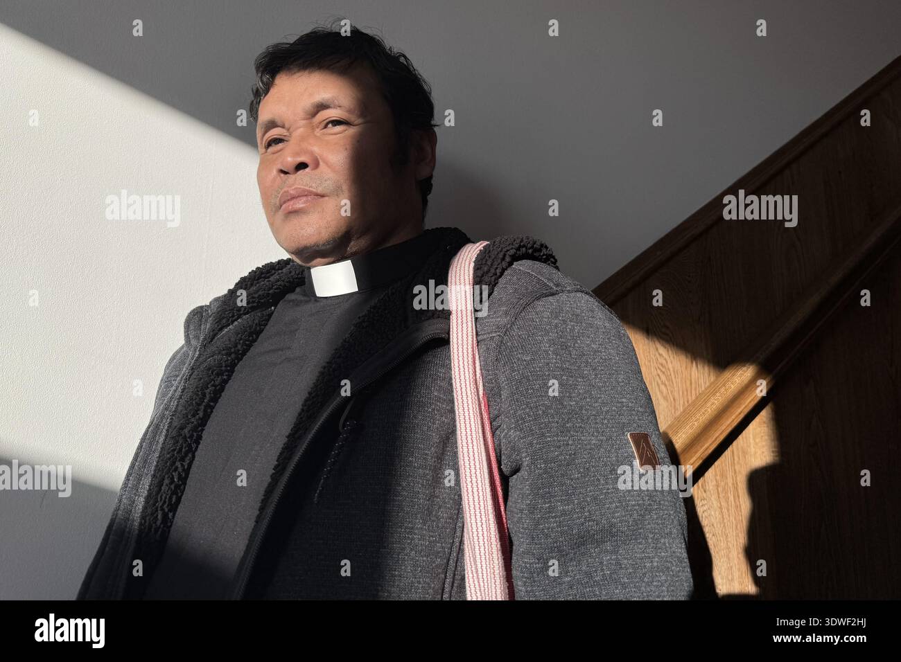 Saw Ba Mya James, an ethnic Karen refugee from Myanmar, stands for a ...