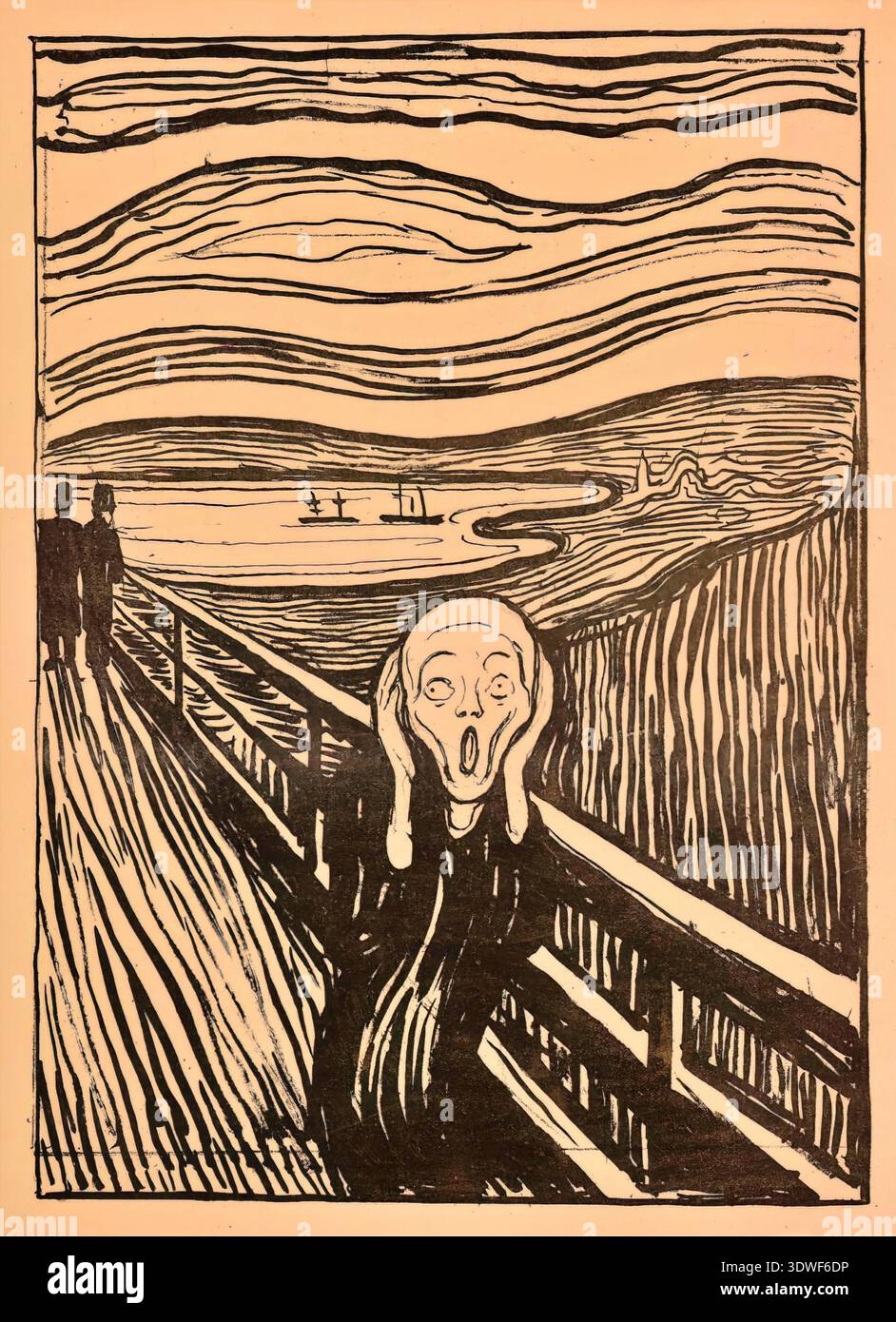 Edvard Munch The Scream (1895), oil, Expressionism, iconic anguished ...