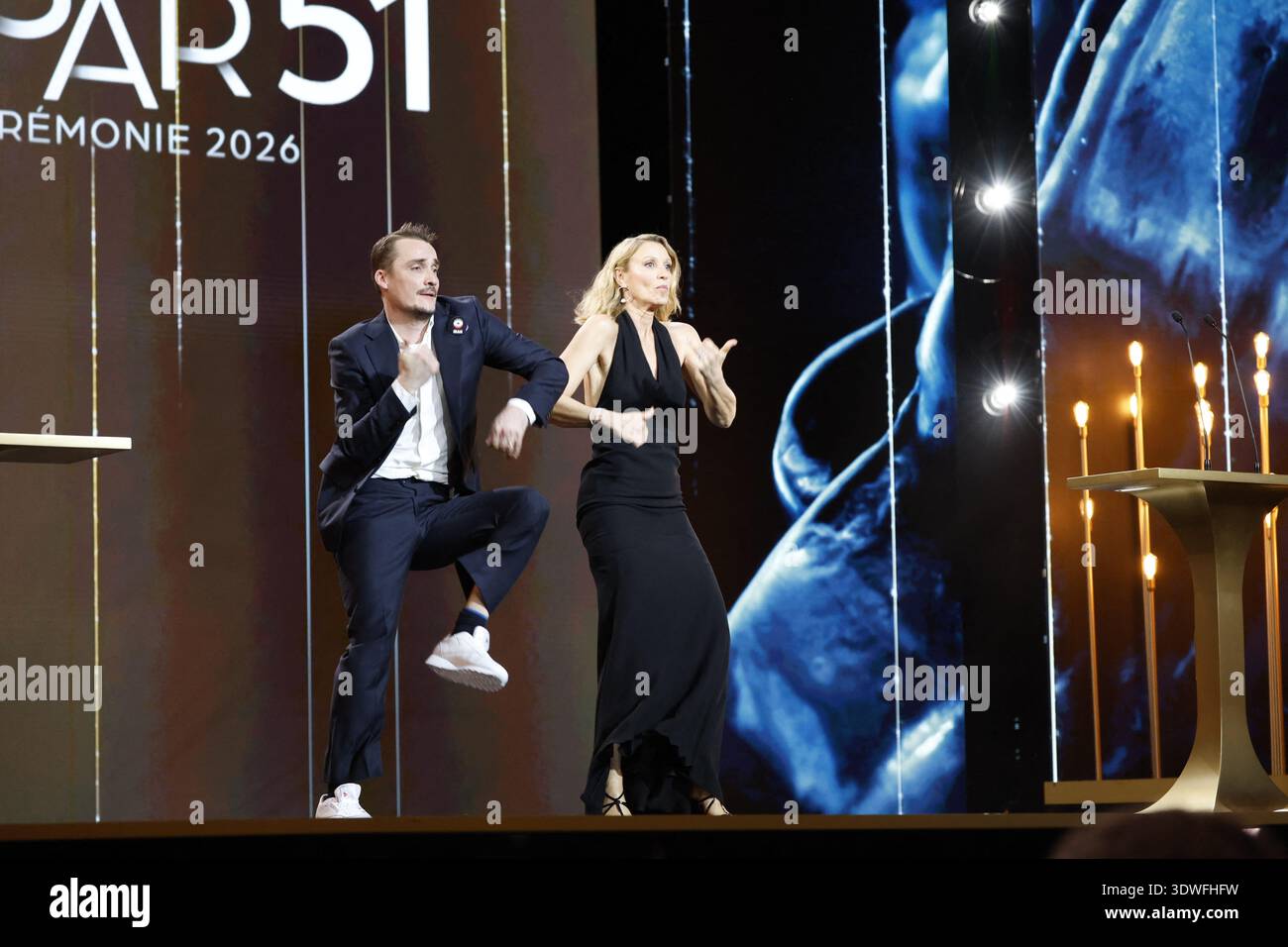 Pierre Lottin and Alexandra Lamy during the 51st Cesar Film Awards held ...
