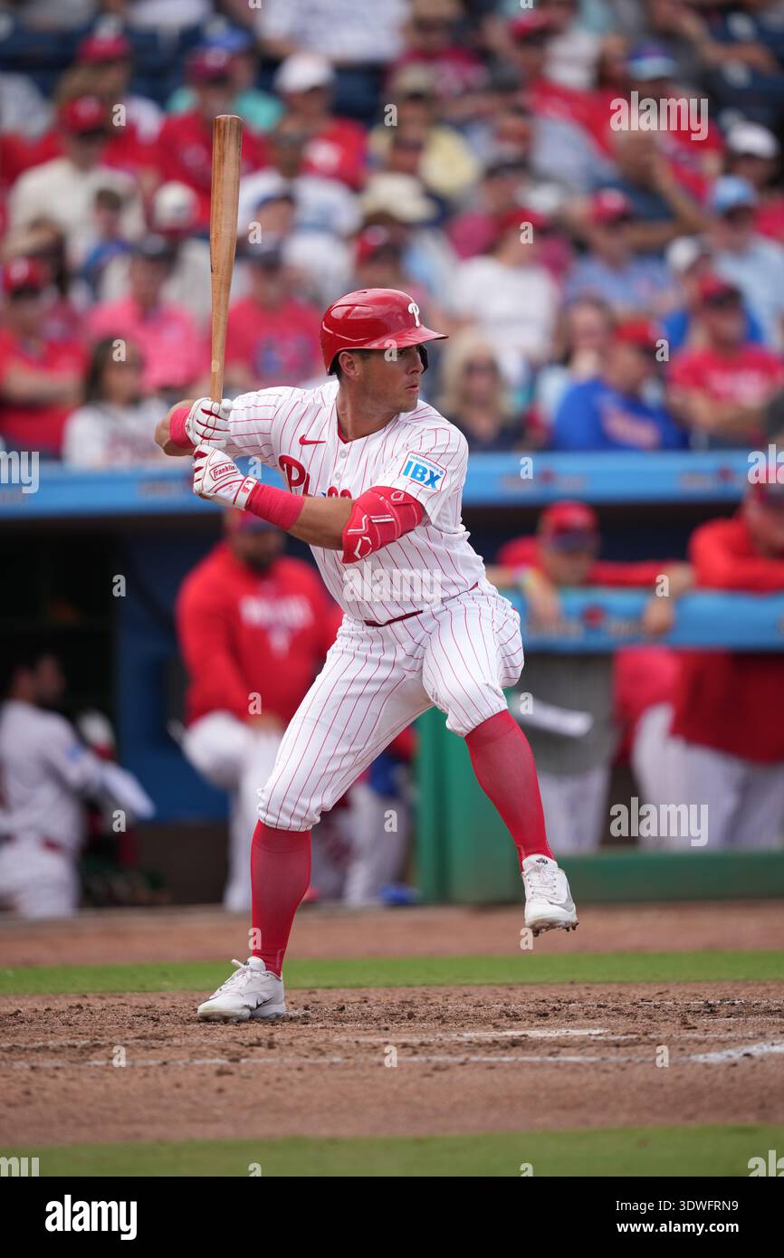 Philadelphia Phillies' Dylan Moore plays during a spring training ...