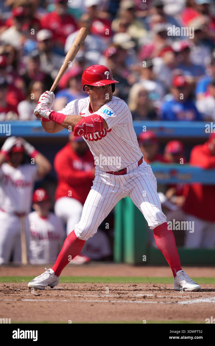 Philadelphia Phillies' Dylan Moore plays during a spring training ...