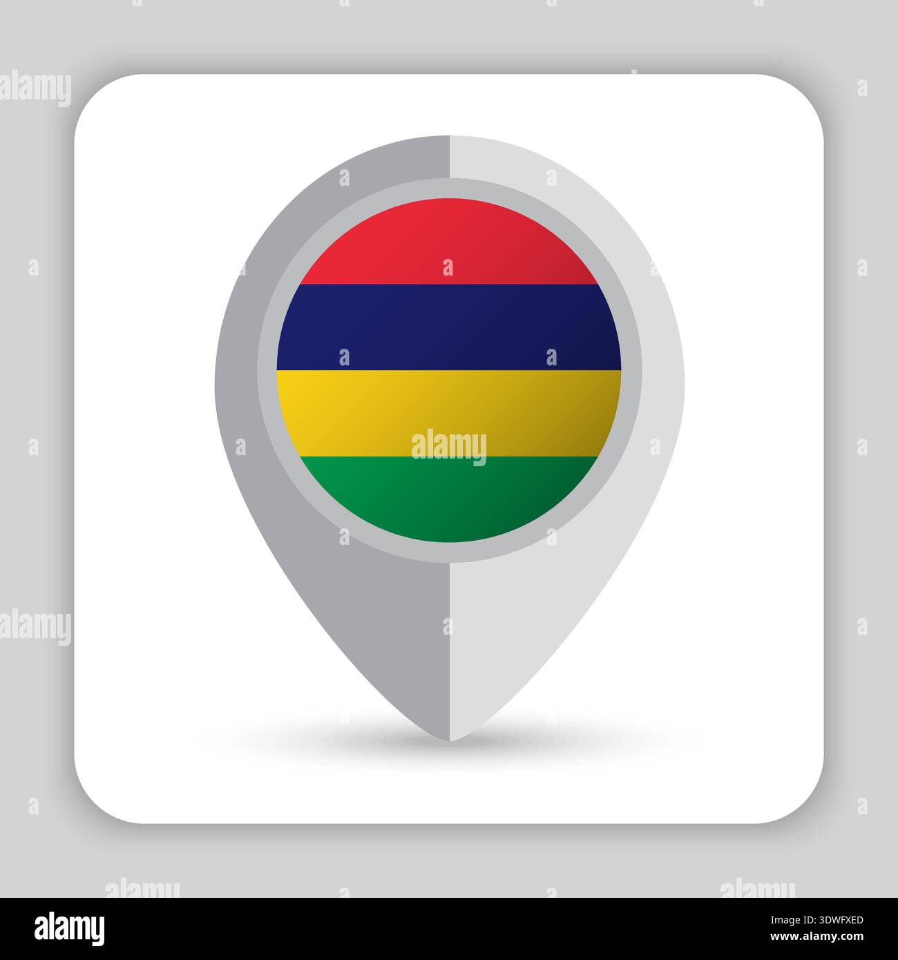 Mauritius national map Stock Vector Images - Alamy