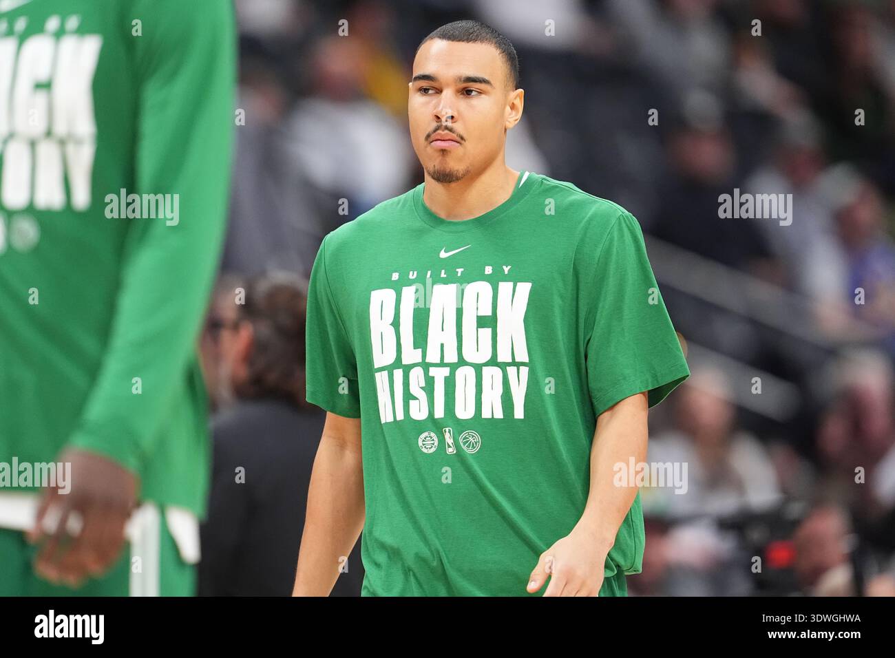 Boston Celtics guard John Tonje (8) in the first half of an NBA ...
