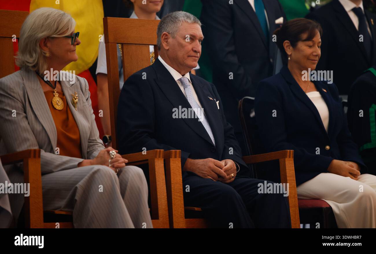 David Connolly and Governor-General Sam Mostyn at Parliament House in ...