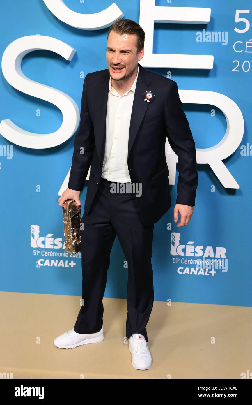 Paris, France. 26th Feb, 2026. Pierre Lottin poses with the "Best ...