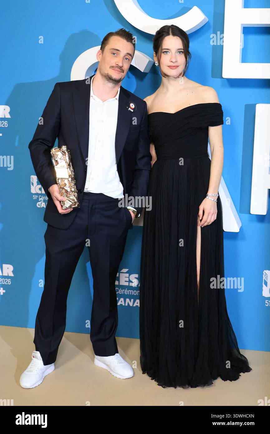 Pierre Lottin and Rebecca Marder during the 51st Cesar Film Awards held ...