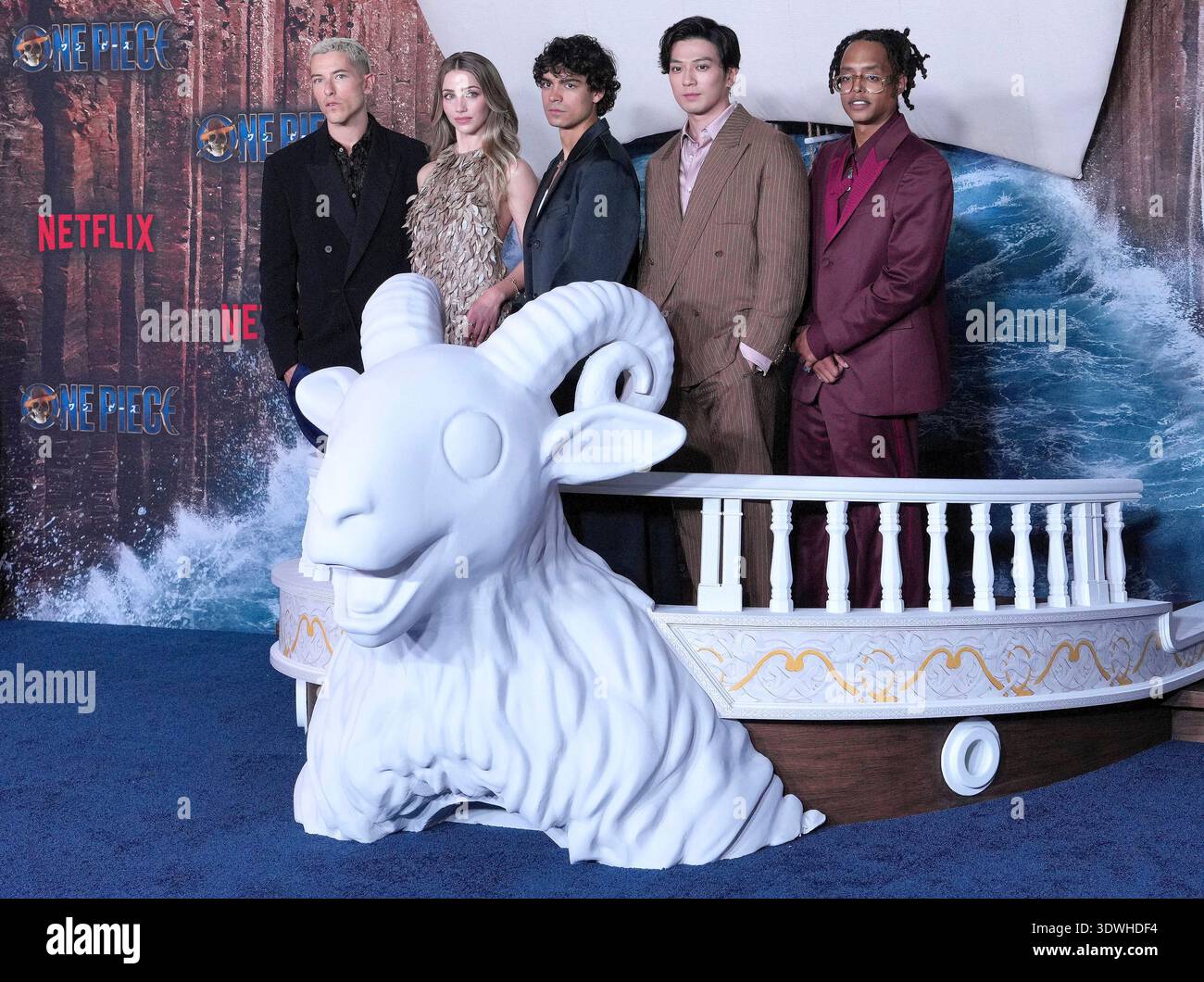 Los Angeles, USA. 26th Feb, 2026. (L-R) ONE PIECE Cast - Taz Skylar ...