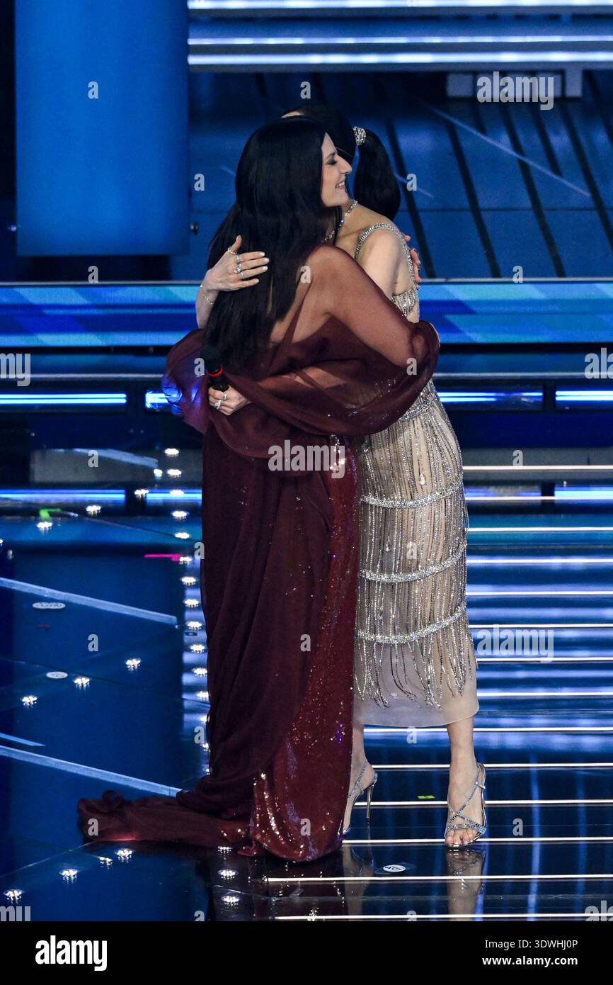 Laura Pausini , Arisa (Rosalba Pippa) 76th Italian Song Festival of ...