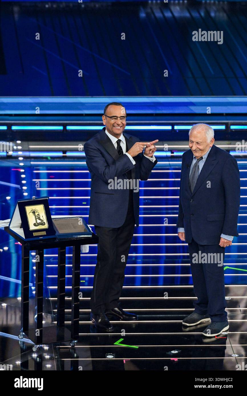 Carlo Conti , MOGOL Giulio Rapetti 76th Italian Song Festival of ...