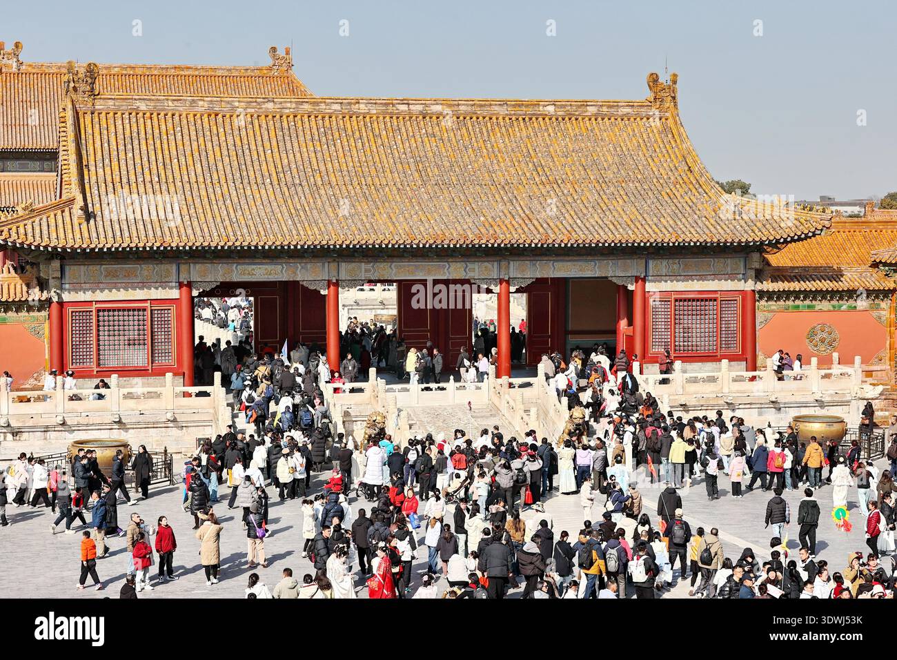 Visitors crowd the Palace Museum in Beijing, China, 24 February, 2026 ...