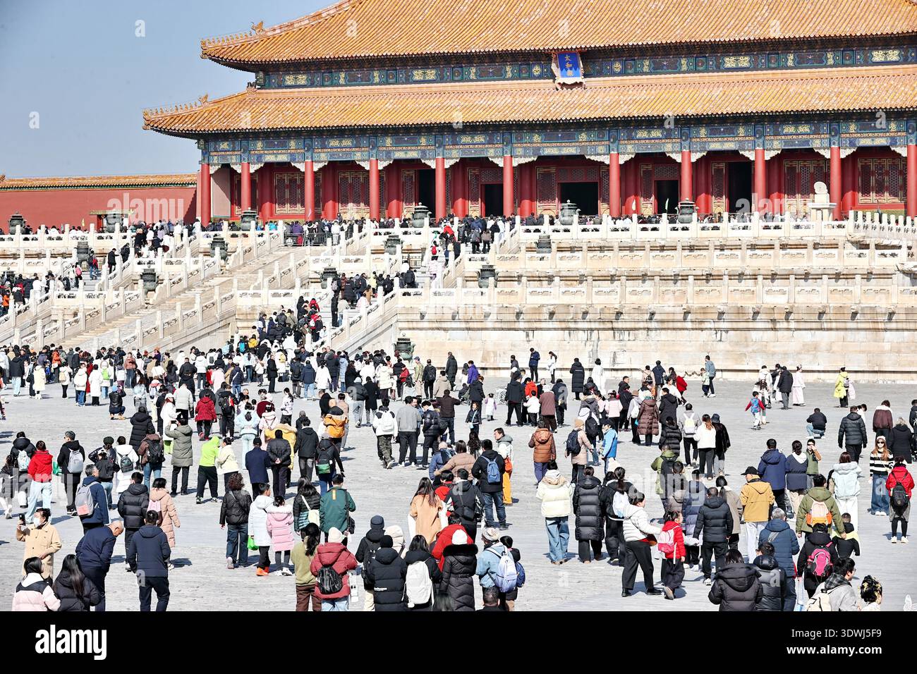 Visitors crowd the Palace Museum in Beijing, China, 24 February, 2026 ...