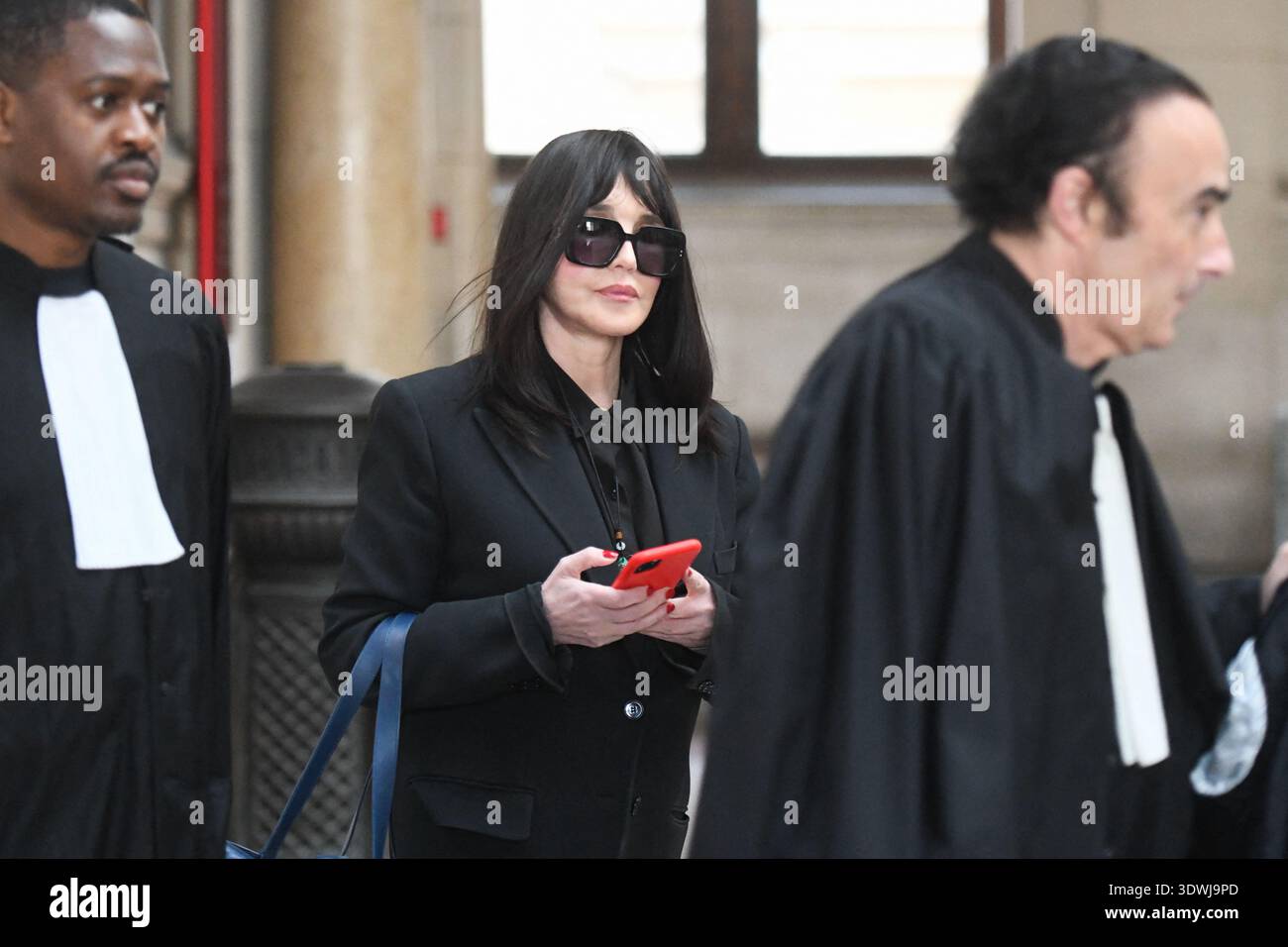 French actress Isabelle Adjani arriving at the Court of Appeal for her ...