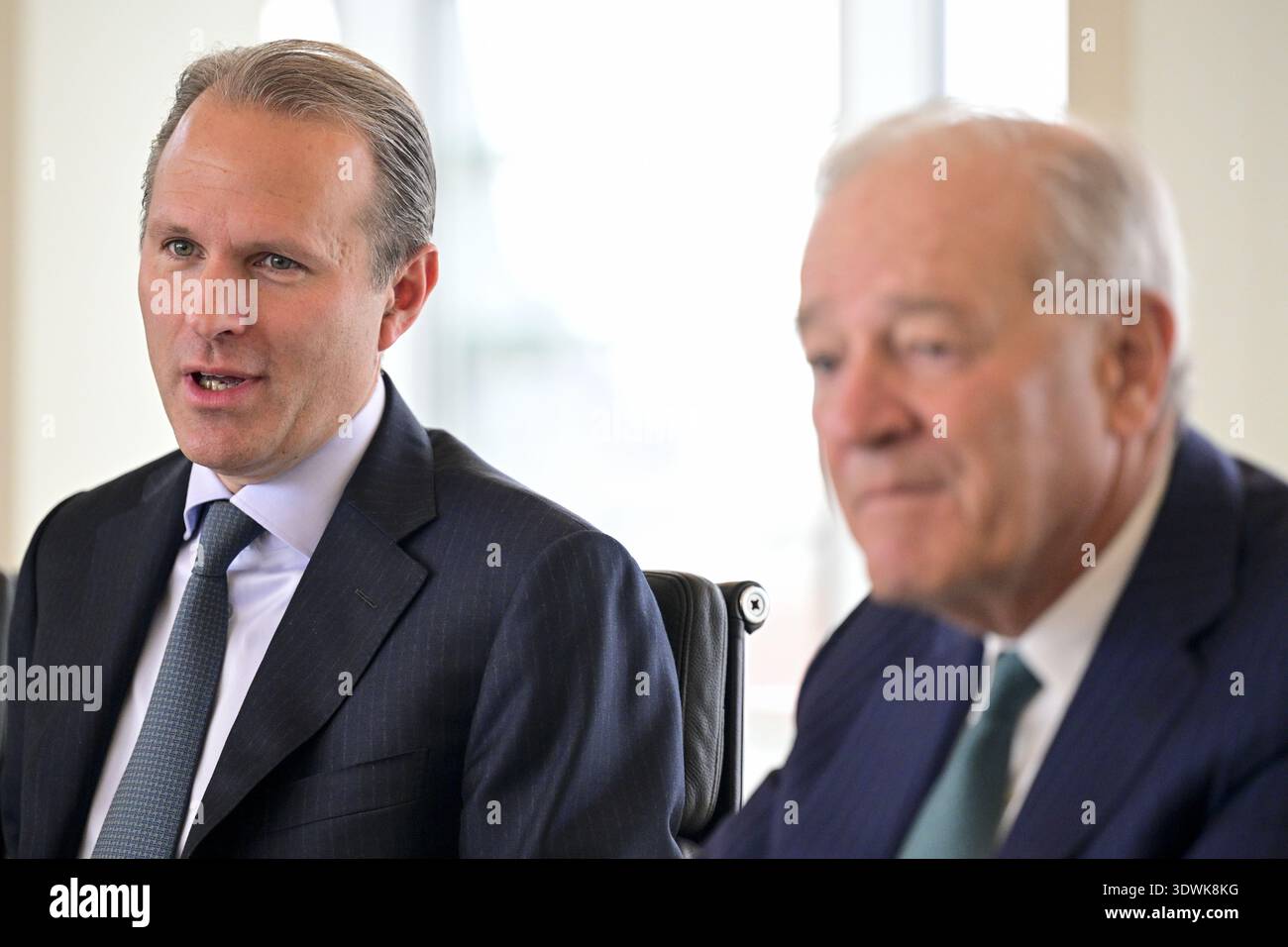 Co-CEO John-Eric Bertrand and chairman Baron Luc Bertrand pictured ...