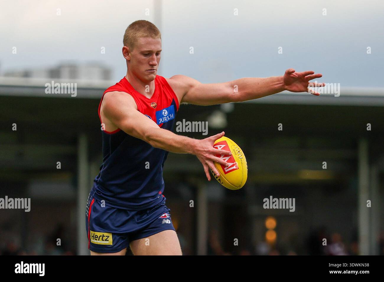 Jacob van Rooyen of the Demons kicks the ball during the AFL Community ...