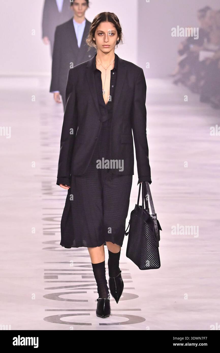 Model Serena Sefyan is seen on the catwalk at the Fendi fashion show ...