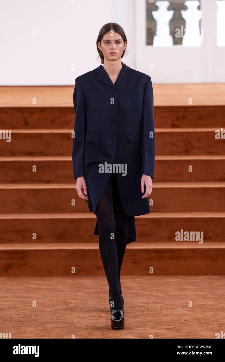 Model Kaja Krawczyk is seen on the catwalk at the Jil Sander fashion ...