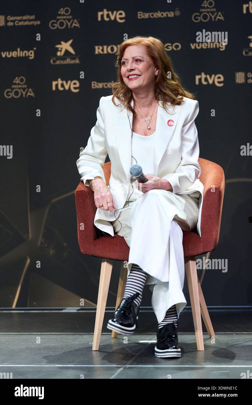 Barcelona. Spain. 20260227, Susan Sarandon attends a press conference ...