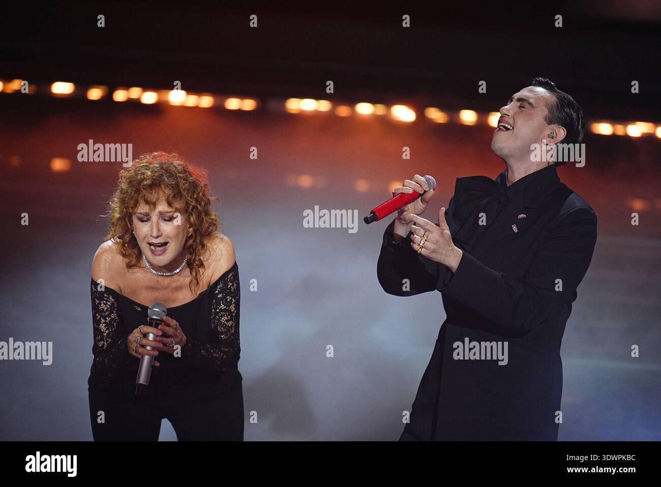 Michele Bravi con Fiorella Mannoia perform during the 76th edition of ...