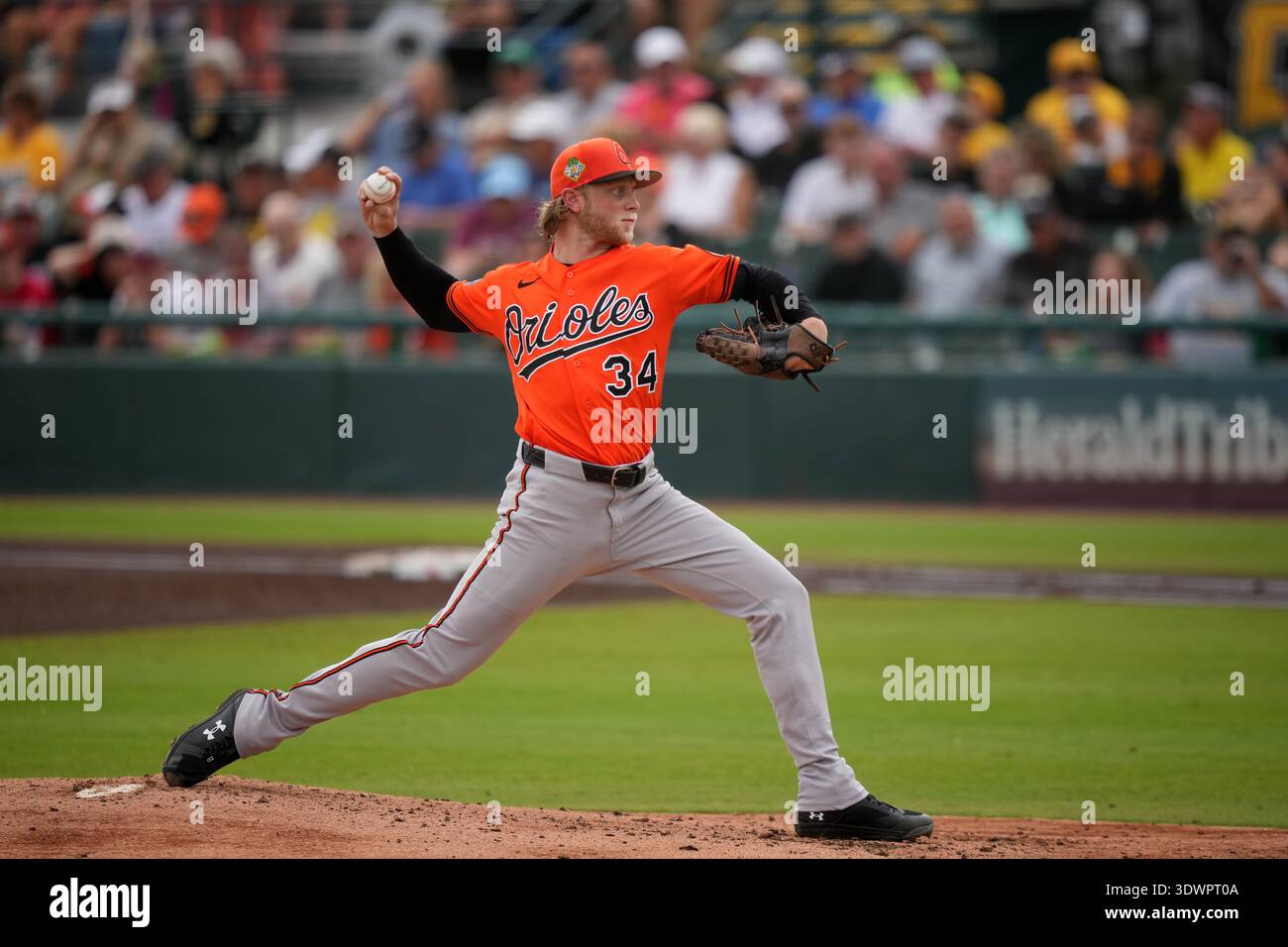 Baltimore Orioles' Shane Baz plays during a spring training baseball ...