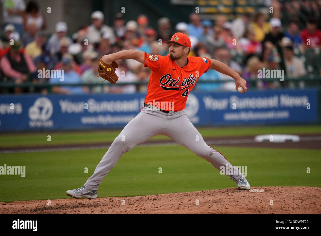 Baltimore Orioles' Grant Wolfram plays during a spring training ...