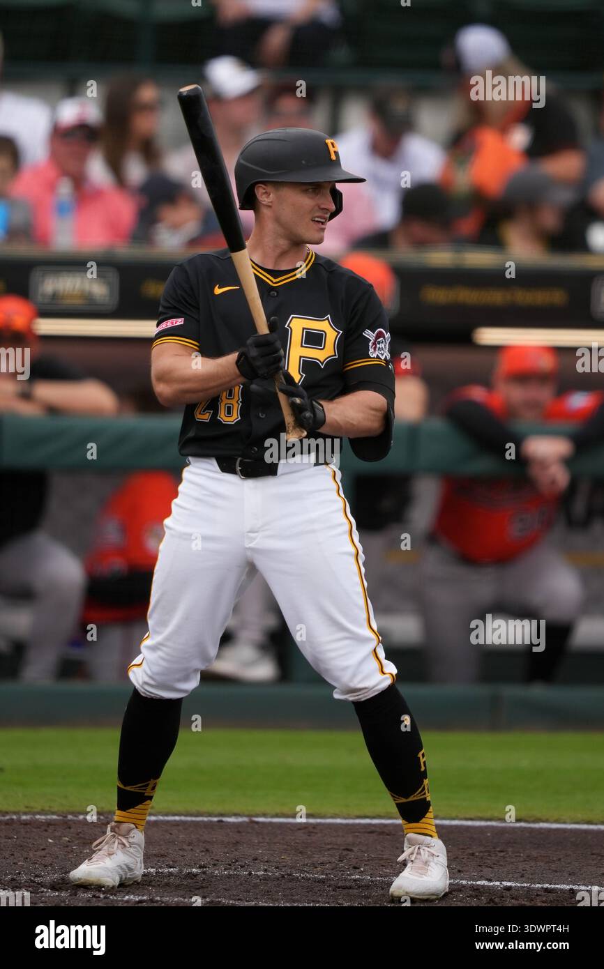 Pittsburgh Pirates' Jake Mangum plays during a spring training baseball ...