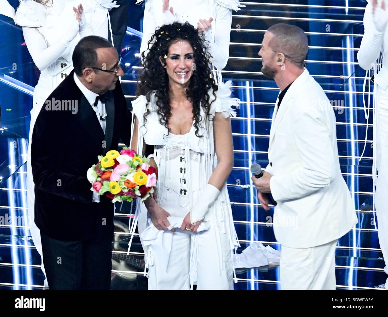 Sanremo, 76th Italian Song Festival. Fourth Evening. Pictured is Raf ...
