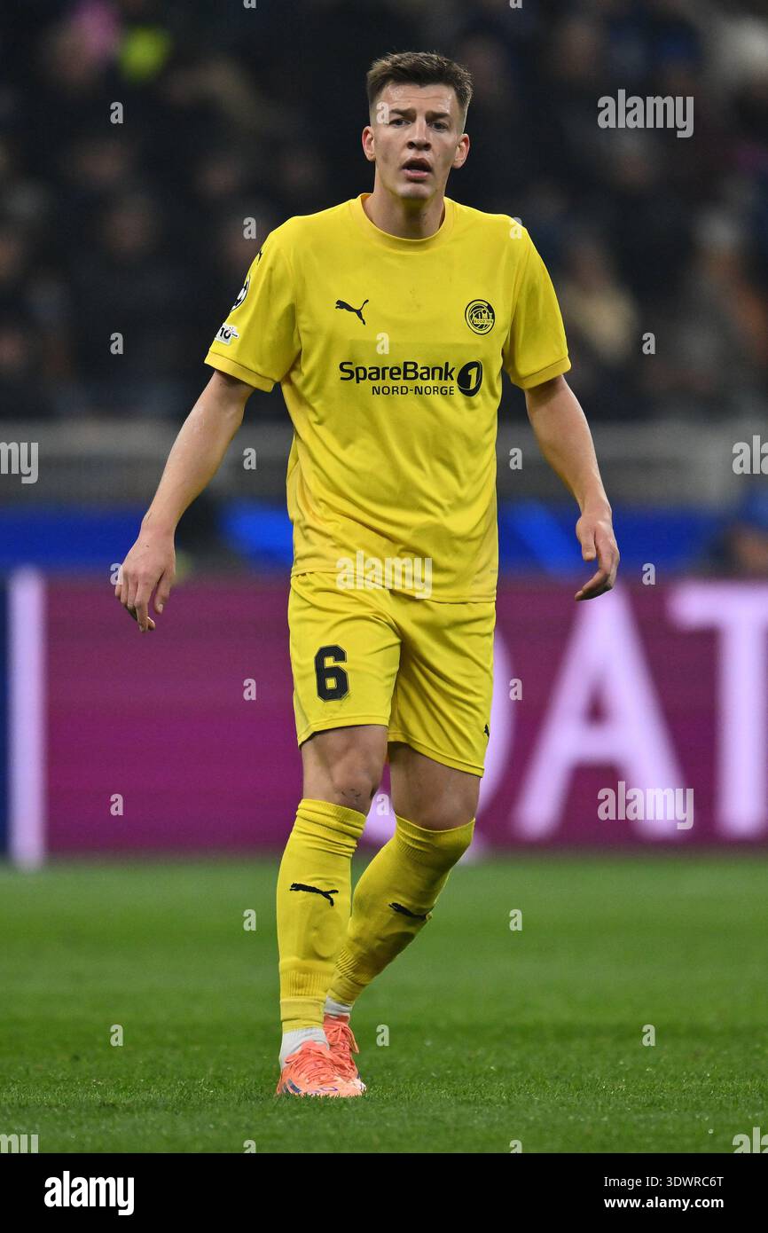 Jostein Gundersen of FK Bodo Glimt is in action during the UEFA ...
