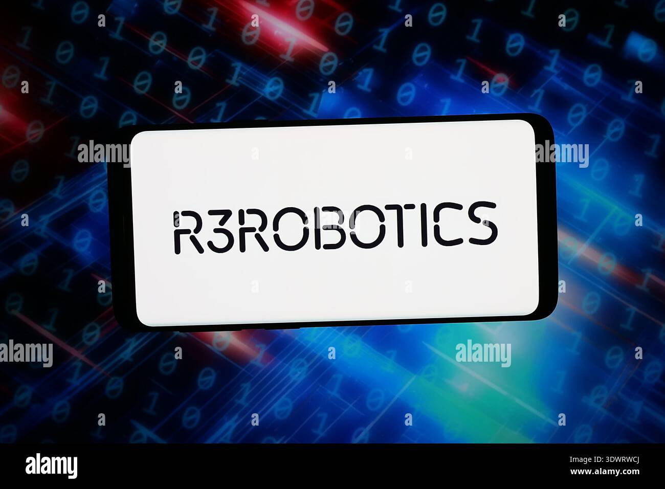 In this photo illustration, the logo of technology company R3 Robotics ...