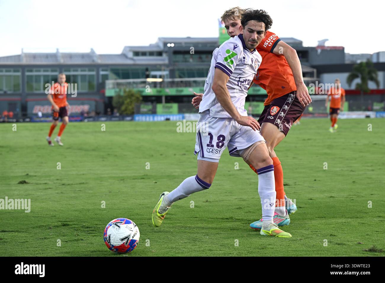 Luca Tevere of the Glory in action during the A-League Round 19 match ...