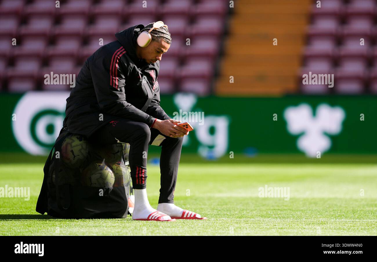 Liverpool's Hugo Ekitike ahead of the Premier League match at Anfield ...