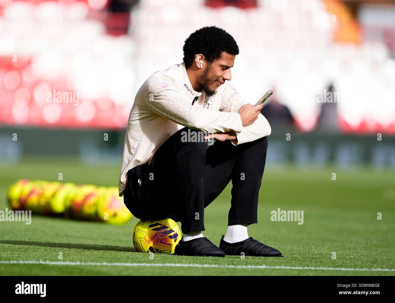 West Ham United's Jean-Clair Todibo ahead of the Premier League match ...