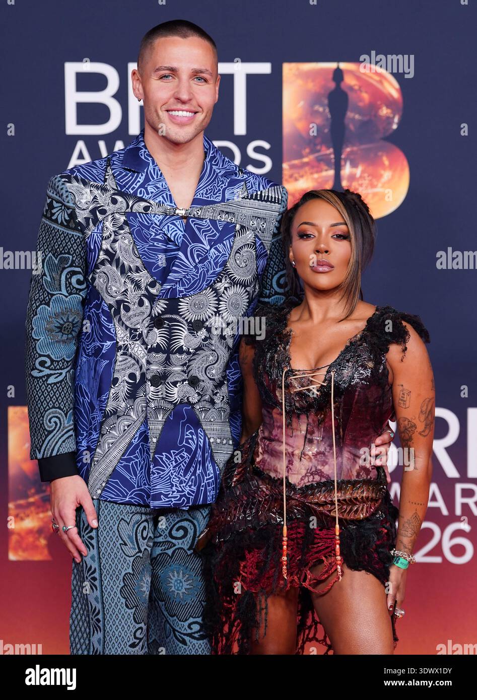 Ash Holme and Jack Remmington attending the Brit Awards 2026 at Co-op ...