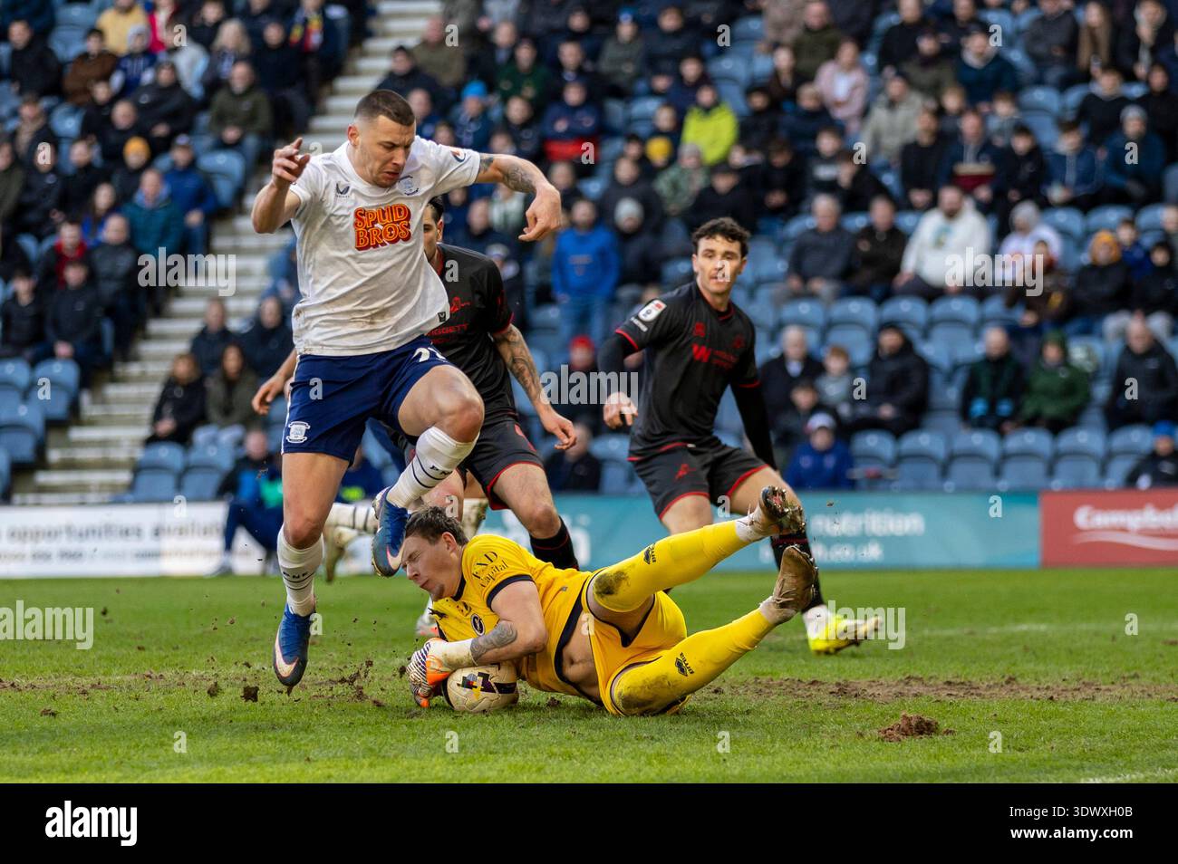 Deepdale, Preston, UK. 28th Feb, 2026. English Championship Football ...