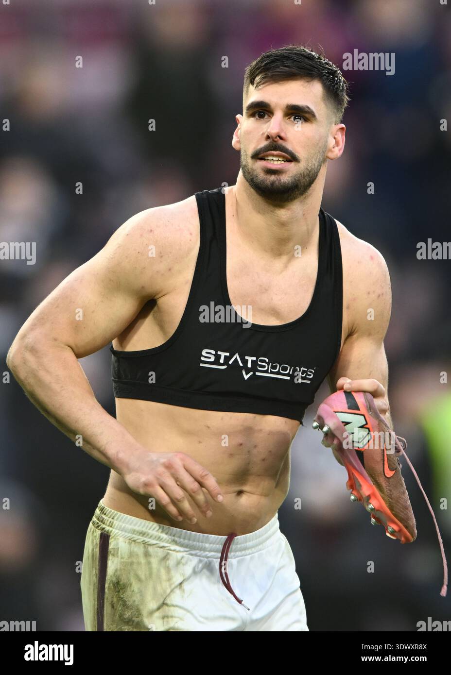 Edinburgh, Scotland, 28th February 2026. Claudio Braga of Hearts after ...