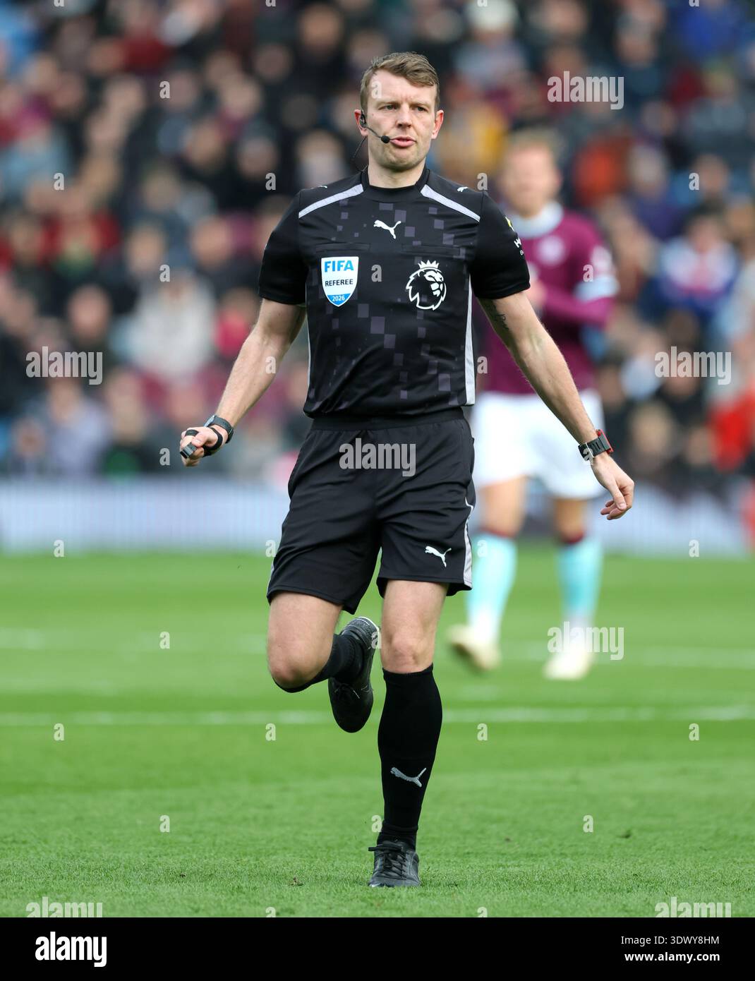 Referee Sam Barrott during the Premier League match at Turf Moor ...